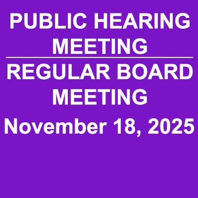 November 18 2025 Regular Board Meeting Public Hearing Board Of